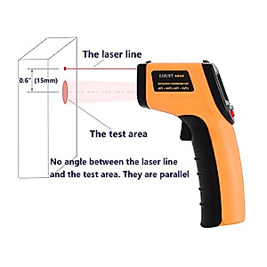 Infrared Thermometer Temperature Gun, Digital Thermometer Non-Contact Laser Infrared Ir Thermometer Gun(Not for Human) -58℉～752℉(-50℃～400℃) - Cooking Gun, Freezer Oven Thermometer