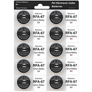 Enerpe RFA-67 RFA-67D-11 6V Replacement Battery Long-Lasting & High Capacity Compatible with PetSafe Electronic Collars 10-Pack