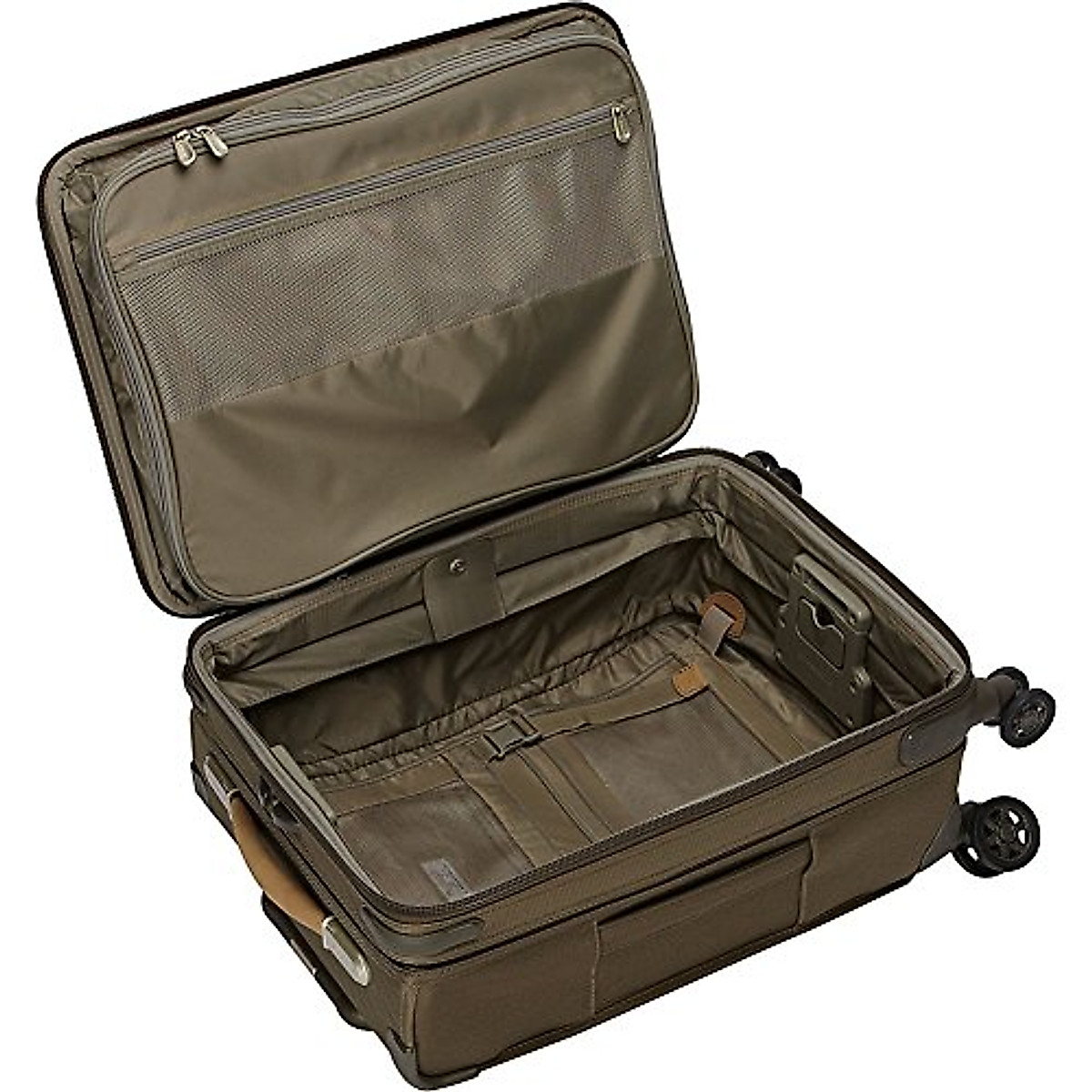 Briggs & Riley Baseline 22 inch Softside Carry On Luggage with Spinner Wheels 22 x 14 x 9. Expandable Suitcase with Compression Packing System, Black