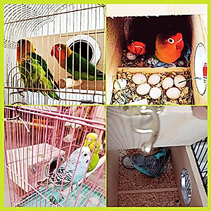 kathson Parakeet Nest Box Budgie Nesting House Cockatiel Breeding Parrots Mating Box for Lovebirds Small and Medium-Sized Birds（S）