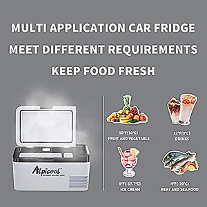 Alpicool K18 Portable Car Freezer,12 Volt Refrigerator, 19 Quart (18 Liter) Fast Cooling 12V Car Fridge -4℉~68℉, Car Cooler, 12/24V DC and 100-240V AC for Outdoor, Camping, RV, Truck, Boat