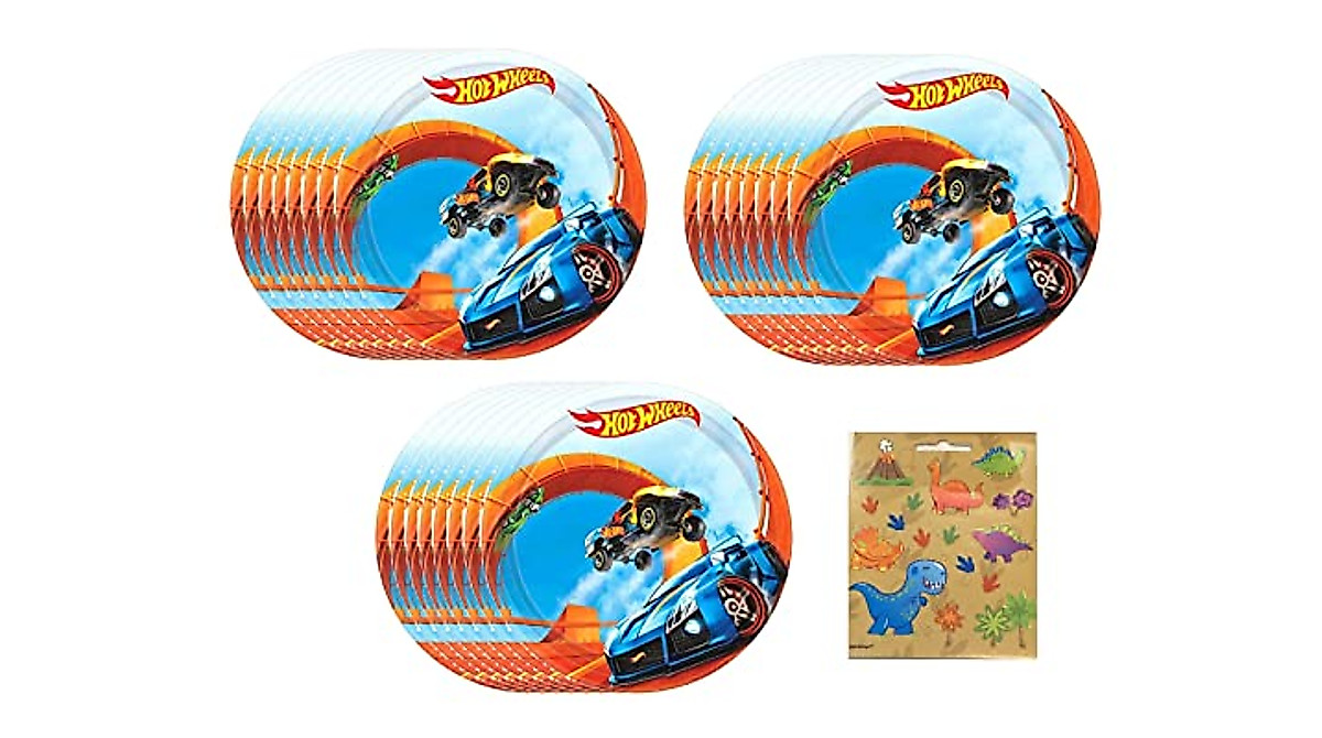 Hot Wheels Wild Racer Party Supplies Bundle Pack includes 24 Dessert ...