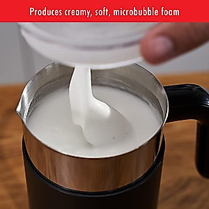 ZWILLING Enfinigy Milk Frother, Hot and Cold Foam Electric Milk Frother, Velvety, Creamy Microbubbles for Milk and Plant-based Milk Substitutes - Black