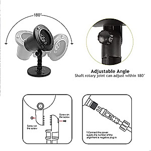 Christmas Snowflake Projector Lights, Weatherproof Led Snowfall Lights Outdoor Patio Garden Decorative Lighting for Christmas Xmas Holiday Wedding Indoor Home Party Decoration Show