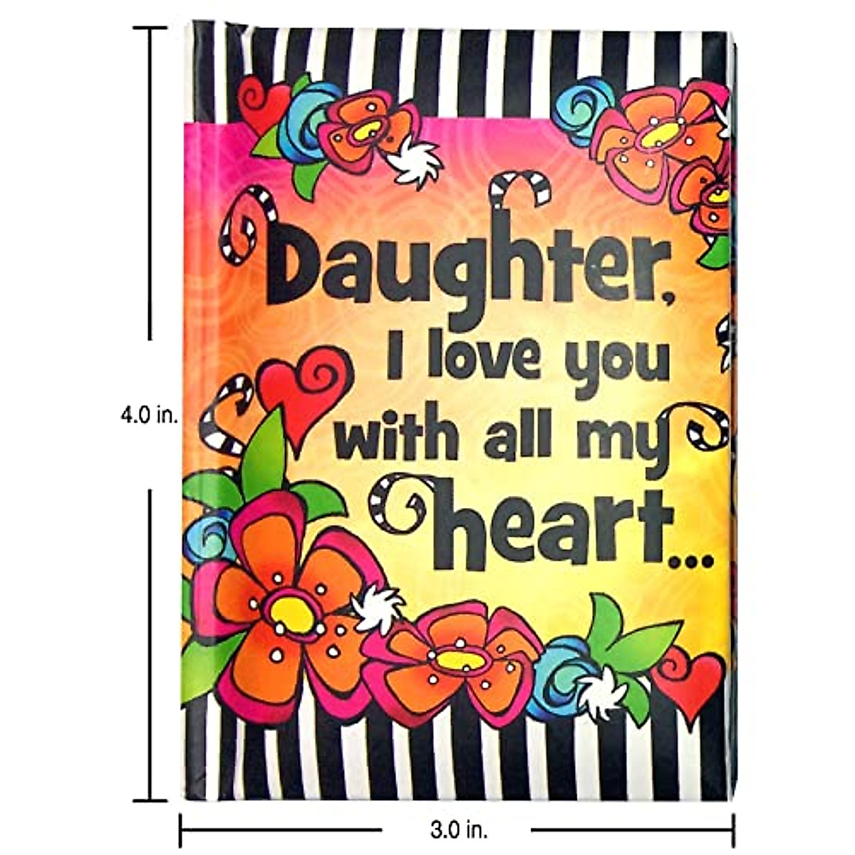 Blue Mountain Arts Mini Book (Daughter, I love you with all my heart)— Birthday Gift, Graduation Gift, Stocking Stuffer, or Thinking of You Gift from Mom or Dad, by Suzy Toronto, 4 x 3