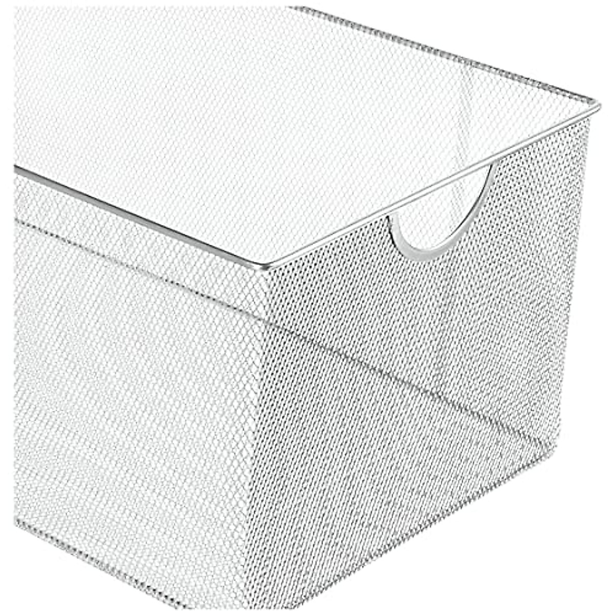 YBM HOME 2321-1116-198set Open Bin Storage Basket Organizer, Set of 3 13.25 x 8.5, 12 x 8 & 14.5 x 9, Silver, 3 Count