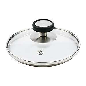 Pastlla 6 Inch Universal Tempered Glass Pot Lid Glass Covers for Frying Pan Wok Pot Skillet, with Insulated Handle and Silicone Dish Sponge