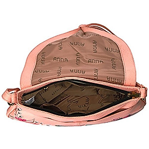 Anna by Anuschka womens Anna Anuschka,handpainted Leather Flap Hobo,vintage Garden Shoulder Handbag, Vintage Garden, One Size US