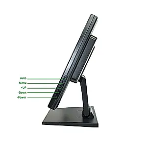 15" Touch Screen LED Display Monitor, Touch Screen Cash Register VOD System POS Stand Restaurant VGA LED Touch Screen Monitor HD for Restaurant Cafe Kiosk Retail