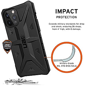 URBAN ARMOR GEAR UAG Designed for iPhone 12 Pro Max 5G [6.7-inch Screen] Rugged Lightweight Slim Shockproof Pathfinder Protective Cover, Black