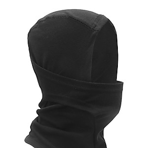 BOCOMAL FR Balaclava Flame Resistant Face Mask Hood Arc Rated 10oz Modacrylic Blend Black One Size