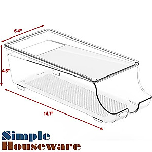 Simple Houseware 2-Pack Front-Loading Beverage Soda Can Organizer Dispenser, Clear
