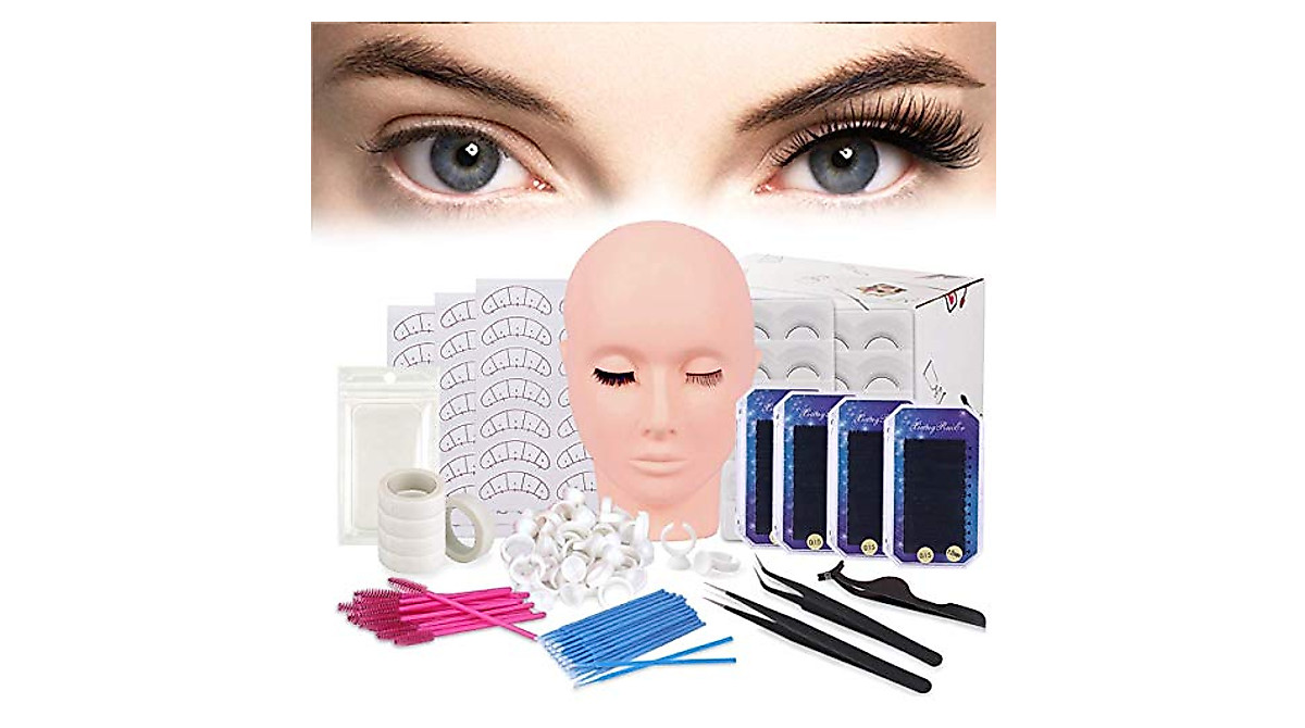 False Eyelashes Extension Practice Exercise Set, TopDirect Flat ...