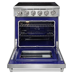 KOSTCH 30 inch Professional Electric Range with 5 Heating Elements Cooktop, 4.55 Cu. Ft. Convection Oven Capacity, Smooth Glass Top, in Stainless Steel, KOS-30RE06H (Stainless Steel)