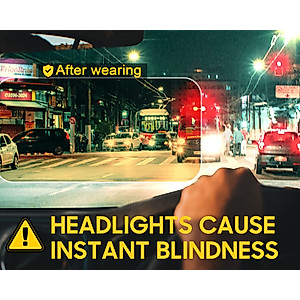 TJUTR Women's Night-Vision Glasses for Driving, Polarized Yellow Lens Reduce Glare Safety Nighttime UV Protection