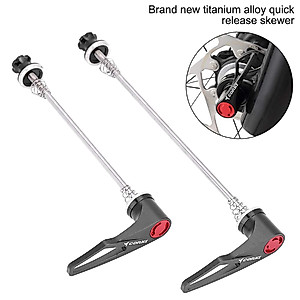 Dioche Bike Release Skewer Front Rear, Ti Axle & CNC Alloy Skewers for Mountain Bike Road Quick Release(100/130 -Black)