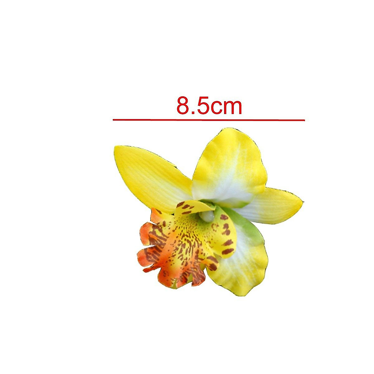 10 Pieces Women Chiffon Flowers Hair Clips Butterfly Orchid Alligator Clips for Bridal Wedding Accessory Beach Party Wedding Event Decor