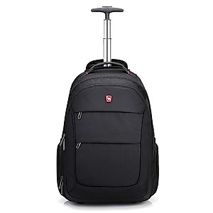 OIWAS Rolling Backpack for Laptop Large Wheeled School Bookbag Roller Daypack Travel Business Bags Suitcase Men Women