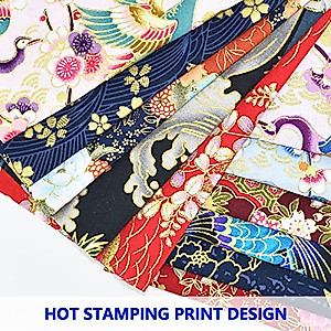 30 Pcs 8" x 10" Cotton Quarters Fabric Bundle Craft Fabric Patchwork Japanese Style Wrapping Cloth Quilting Fabric for DIY Patchwork Sewing Craft with Different Patterns