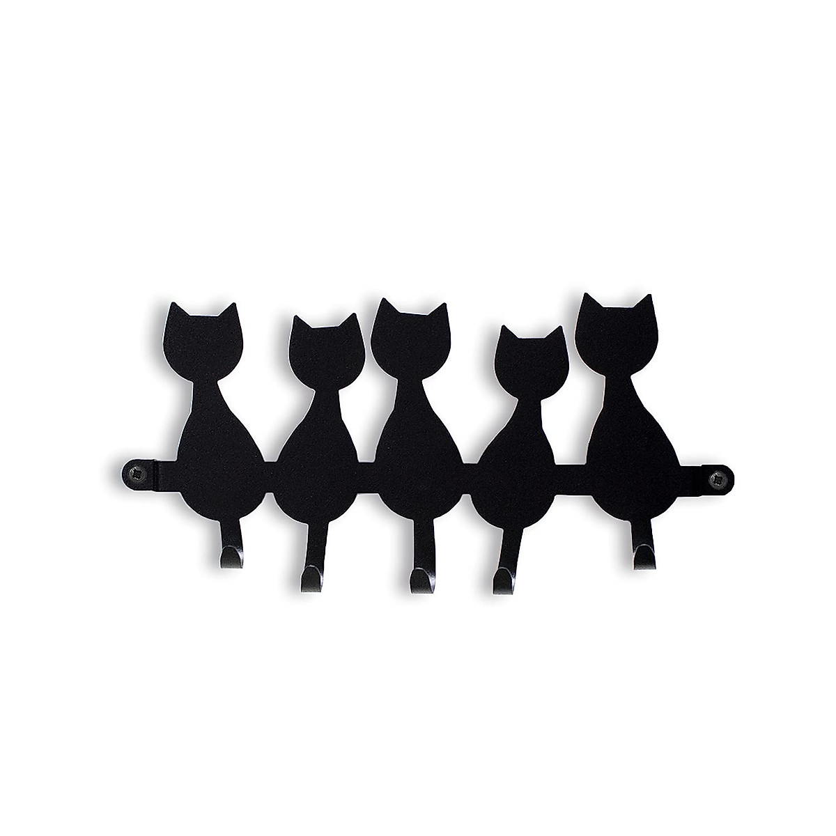 GEGUTON Wall Key Holder - Steel Hooks Holders Organizer for Keys, Decoration and Functional Items for Home, Birthday Gifts (Cats Theme)