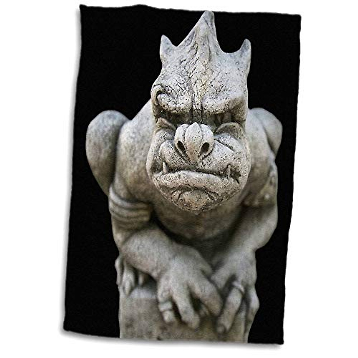 3dRose Photograph of a grotesque gargoyle in New Hope, Pennsylvania. - Towels (twl-289774-1)
