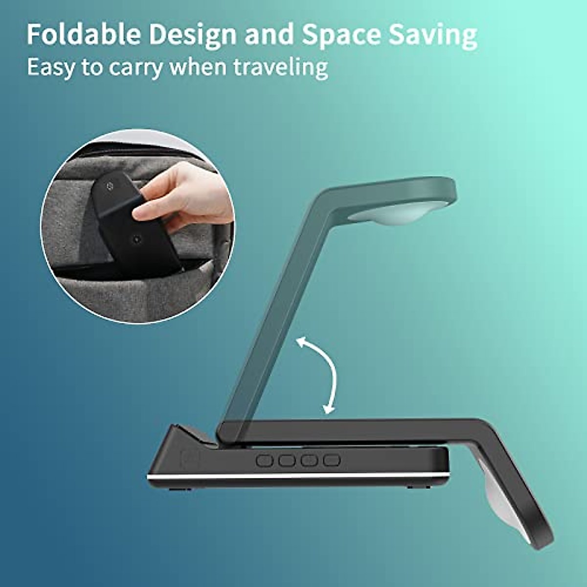 AEQ 3 in 1 Wireless Charger for Apple, Wireless Charging Station for Apple Multiple Devices with Clock/Alarm/Night Light for Apple Watch 8 7 6 SE 5 4 3 2, Airpods 3/2/Pro,iPhone14 13 12 11 Pro Max X
