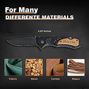 Krezy Case Best Pocket Knife for Dad, Pocket Knife for Daily Use, Engraved Pocket Knife W/Wood Handle and Box for Dad, Fathers Day Idea