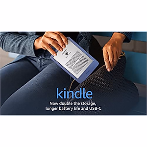 Kindle (2022 release) – The lightest and most compact Kindle, now with a 6” 300 ppi high-resolution display, and 2x the storage - Denim