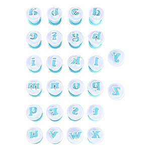 Nuoda Fondant Alphabet/Letter Cutters and Number set,Cake Biscuit Mold,Cake Decorating Tools, Cookie Stamp Impress,Embosser Cutter,DIY Sugar Cookies Chocolate Plunger(3 Set of Number and Letters)