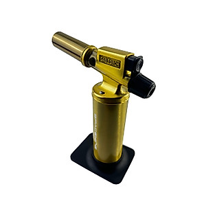 Space King Extended Tube Metal Shell Torch Lighter - Rustic Finish - Adjustable Flame - Use for Camping, Kitchen, Backyard, Travel, Beach, BBQ, Mountain, Outdoors, Travel, Garage, Welding, etc. (Gold)