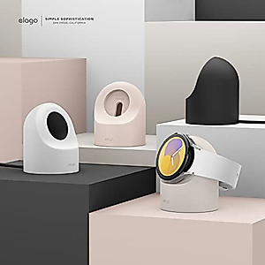 elago GW2 Stand Compatible with Samsung Galaxy Watch 6 Series / 5 Charger Stand (40, 44mm) / 5 Pro Charger Stand (45mm) 2022-2023 - [Black] [Charging Cable Not Included]