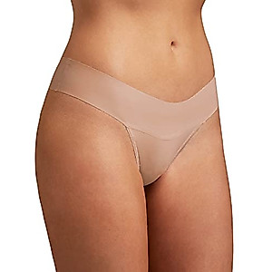 hanky panky Women's Breathe Natural Rise Thong 6J1661B, Taupe, XS