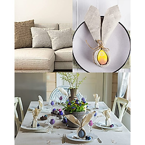 Pllieay 39 x 55 Inch Natural Pure 100% Linen Fabric, Plain Solid Colour Linen Fabric Cloth for Needlework, Dressmaking, Skirts, Bag, Embroidery, Tablecloths and Garments Craft