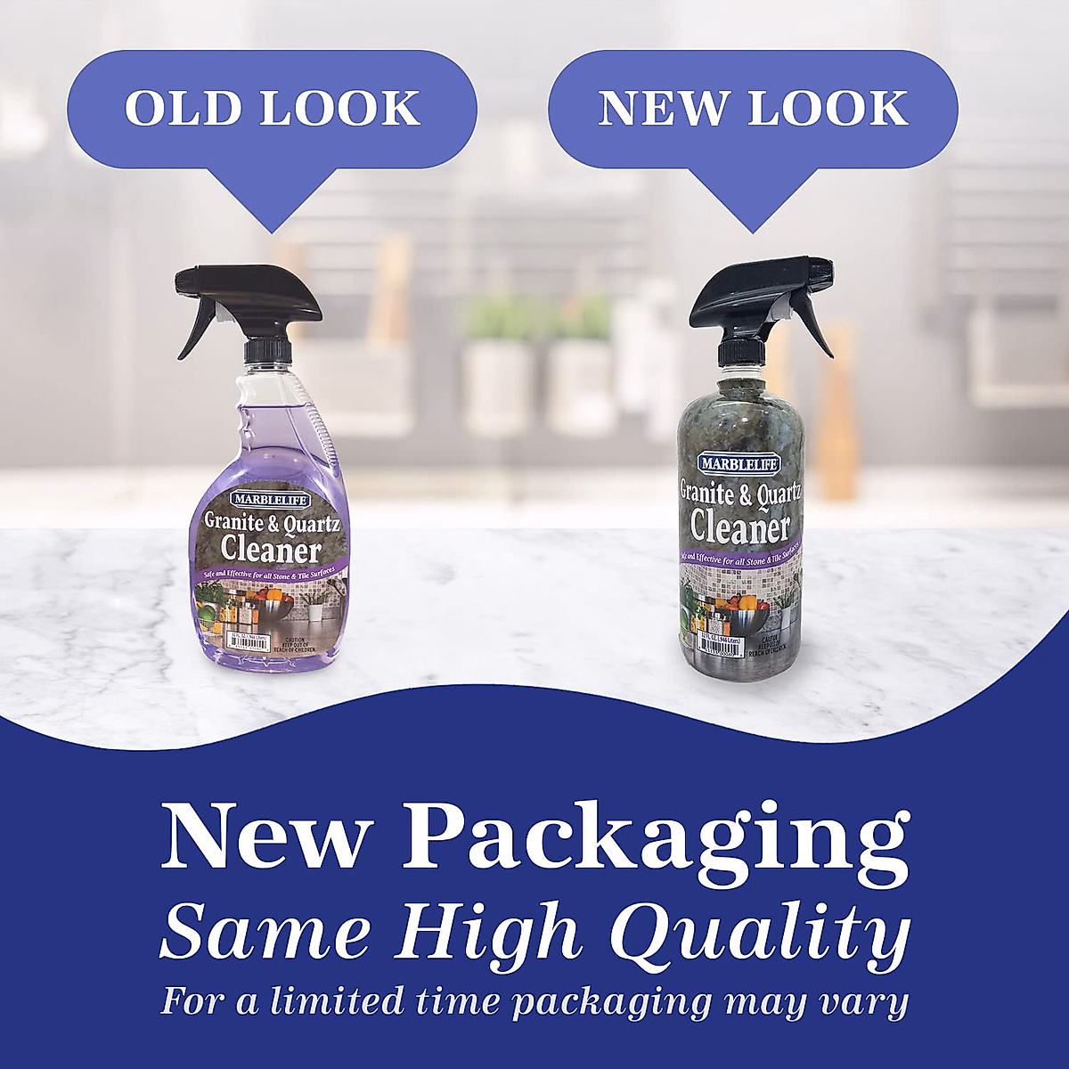 Marblelife Granite & Quartz Cleaner, Safe & Powerful Granite Countertop Cleaner, Oil & Wax Free Quartz Countertop, Effective Stone Care & Cleaning, 32oz Spray