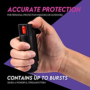 AIMHUNTER Pepper Spray Max Strength OC Pepper Spray with Quick Release for Easy Finger Grip Aim 10-Foot (3M) Range 25 Bursts