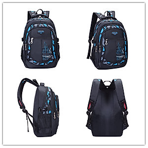 RBYGPL Boys Backpack Elementary Bookbag Waterproof Junior High School Bag Lightweight (green)