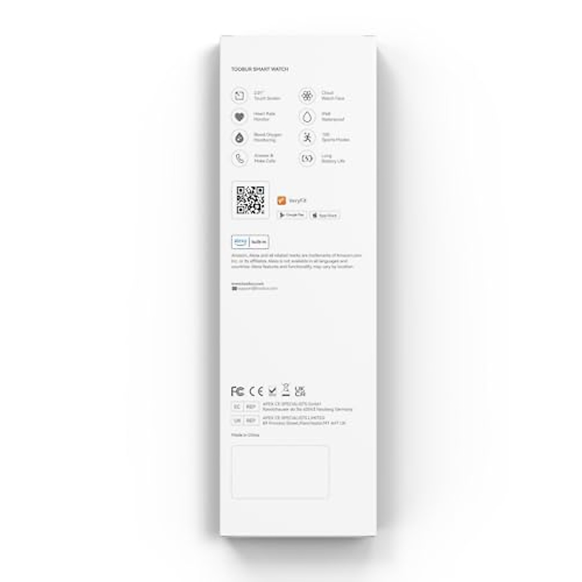 TOOBUR Smart Watch for Men Women, Answer/Make Calls, Alexa Built-in, Fitness Tracker, Heart Rate/Sleep Tracker/100 Sports/IP68 Waterproof, Smartwatch Compatible Android iOS