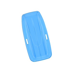 Superio Toboggan Snow sled for Kids and Adults - 35" Long with 2 Handles Pull Ropes (Blue)