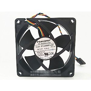 for Foxconn PVA080F12H, P05-AB DC 12V 0.36A 4-Wire 5-pin Connector 80mm 80x80x20mm Server Square Cooling Fan