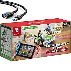 Nintendo 2020 Newest - Mario Kart Live: Home Circuit - Luigi Set Edition - Holiday Family Gaming Bundle Switch, Switch Lite - Green