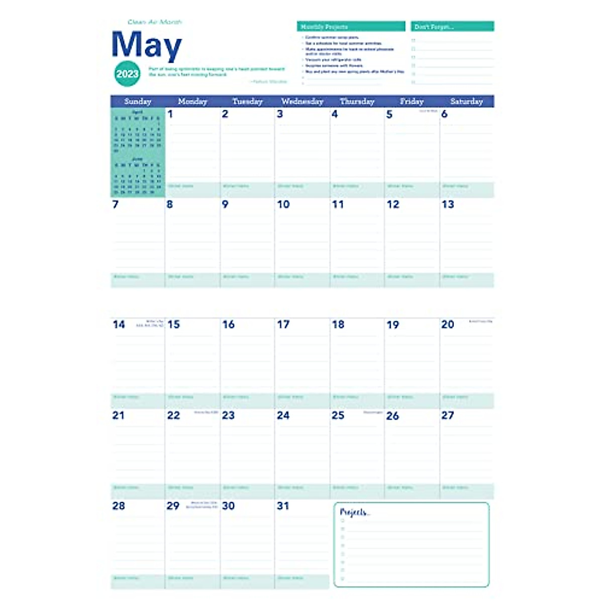 2023 Amy Knapp's Big Grid Family Organizer Wall Calendar: 17-Month Giant Fridge Planning Calendar for Mom with Stickers (Thru December 2023) (Amy Knapp's Plan Your Life Calendars)