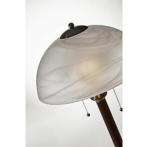 Adesso 4050-15 Lexington 22.5" Table Lamp – Lighting Fixture with Walnut Wood Body, Smart Switch Compatible Lamp. Home Improvement Equipment