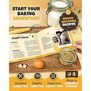 CRUSTLOVE Cast Iron Bread Pan with Lid - incl. Sourdough Bread Baking Supplies like Banneton Bread Proofing Basket - 7.2QT Bread Oven Dutch Oven for Bread Baking Cast Iron Pan Scoring Tool Lame