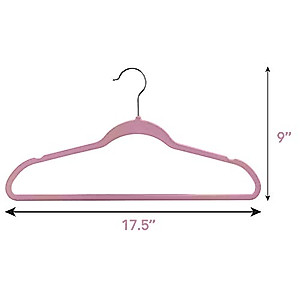 Elama Hangers Heavy Duty Clothes Hanger Set, Pink