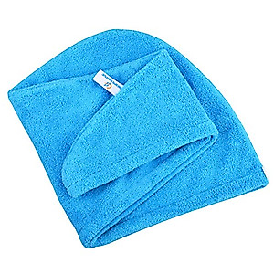 HOPESHINE Hair Towel Twist Women's Soft Shower Towels for Hair Turban Wrap Drying Head Towels Great Gift for Women (Blue+Purple+Rose Red 3-Pack)
