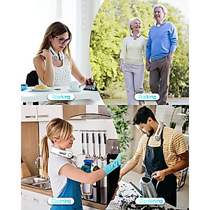 Hotsales Neck Fan, Hands Free Bladeless Neck Fans Portable Rechargeable, 360° Cooling Neck Fan, 4 Speeds, Quiet, 5200 mAh Battery Operated USB Wearable Personal Fan Gifts for Women, Travel, Outdoor