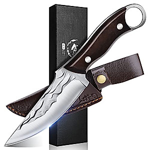 DRAGON RIOT Utility Paring Knife Portable Small Cleaver Butcher Knives Gift for Men Brisket Meat Processing Trimming Knife