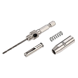 uxcell Self Centering Hinge Tapper Core Drill Bit, Hole Puncher, 5/64 Diameter, for Woodworking, Silver