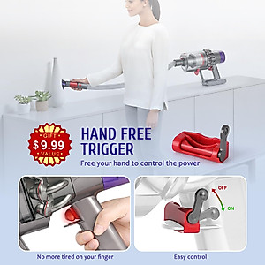 Dusting Brush + Flexible Extension Hose Compatible with Dyson Outsize V7 V8 V10 V11 V15 Vacuum Cleaner, Scratch-free Dusting Brush Bristle Dust Removal Brush, Cordless Vacuum Replacement Parts