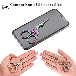 5 Pieces Stainless Steel Tip Classic Stork Scissors Crane Design 3.6 Inch Sewing Dressmaker Scissors for Embroidery, Craft, Needle Work, Art Work or Everyday Use (Style B)